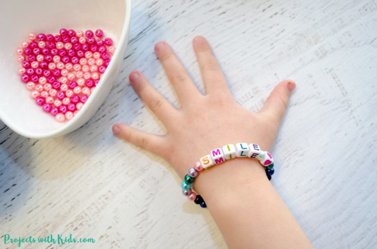Colorful Beaded Friendship Bracelets for Kids - Projects with Kids
