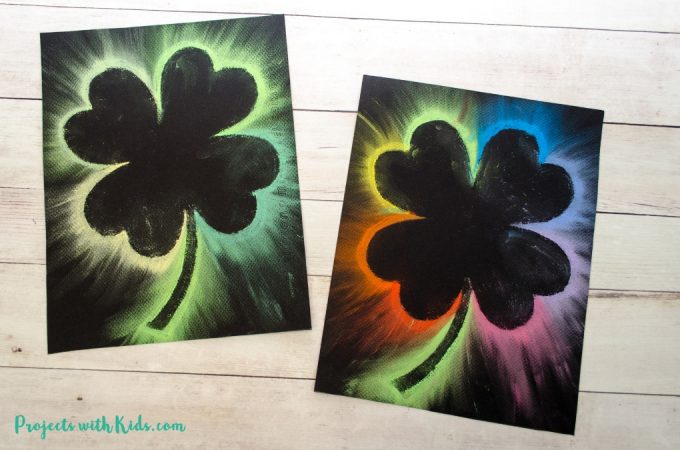 Dazzling Shooting Star Paintings with Chalk Pastels - Projects with Kids