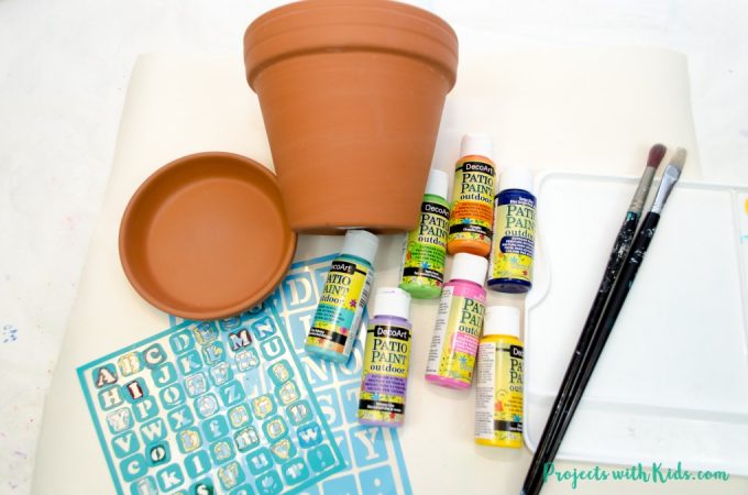 Easy DIY Painted Flower Pots for Kids to Make - Projects with Kids