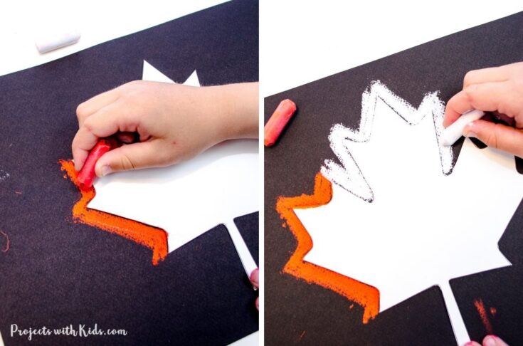 Canada Day Chalk Pastel Art Project for Kids | Projects with Kids