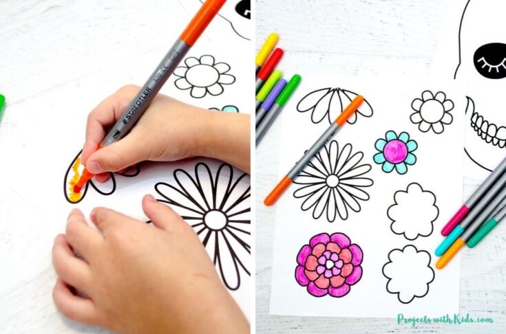Easy Paper Sugar Skull Craft - Projects with Kids