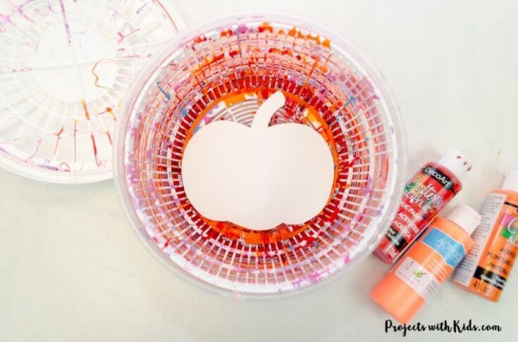 Pumpkin Spin Painting Halloween Art Project for Kids - Projects with Kids