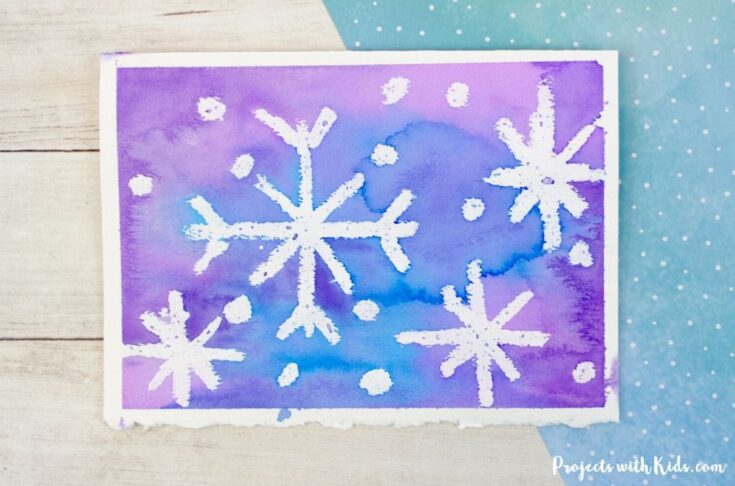 Easy Watercolor Christmas Cards for Kids to Make - Projects with Kids