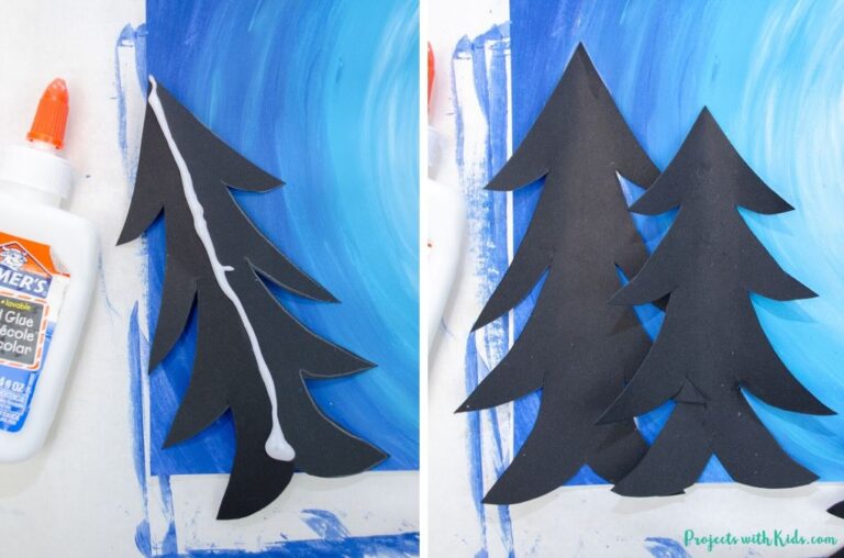 Mixed Media Winter Art Project for Kids - Projects with Kids