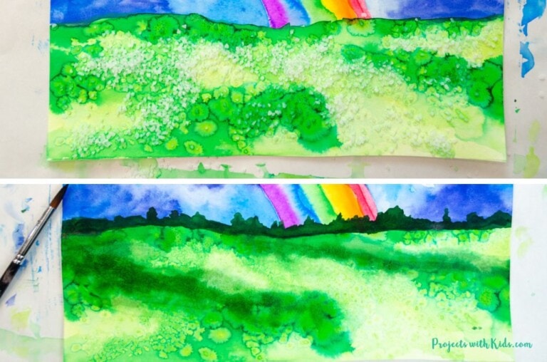 Watercolor Rainbow Painting Idea for Kids - Projects with Kids