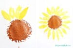 Sunflower Art Project with Real Sunflowers - Projects with Kids