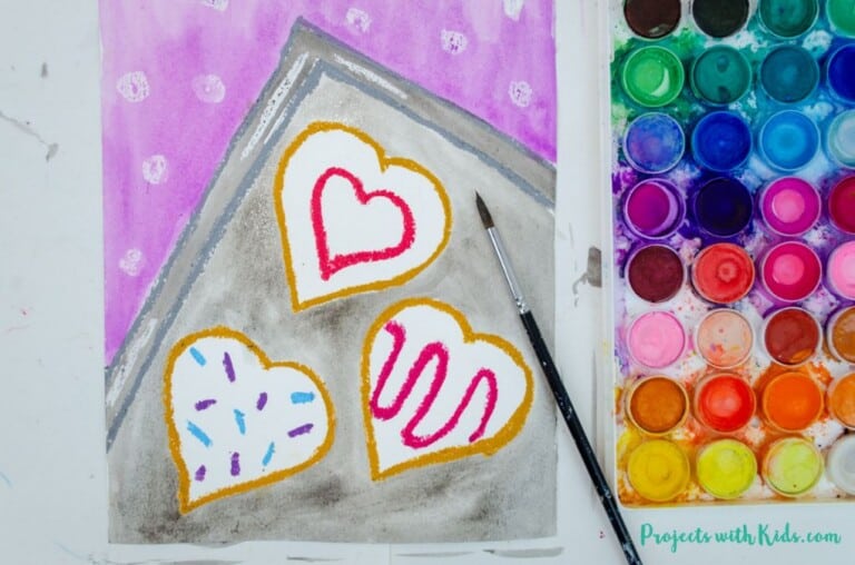 Easy Valentine’s Day Cookie Art Project for Kids - Projects with Kids